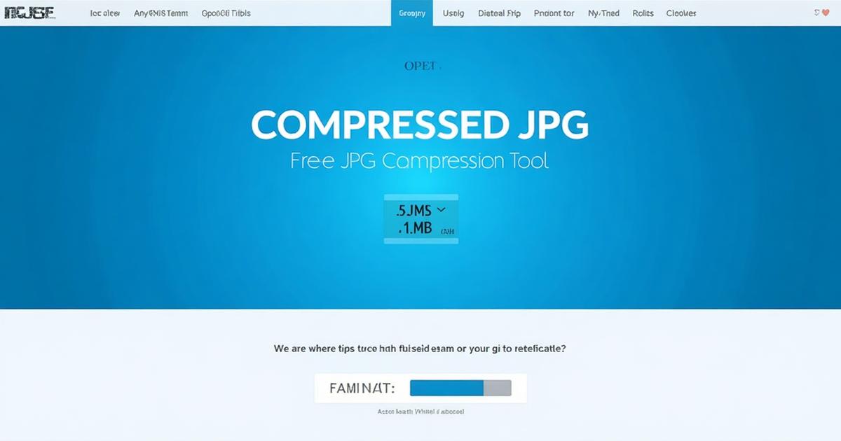 COMPRESSED JPG - Free JPEG Compression Tool | Reduce File Size Online